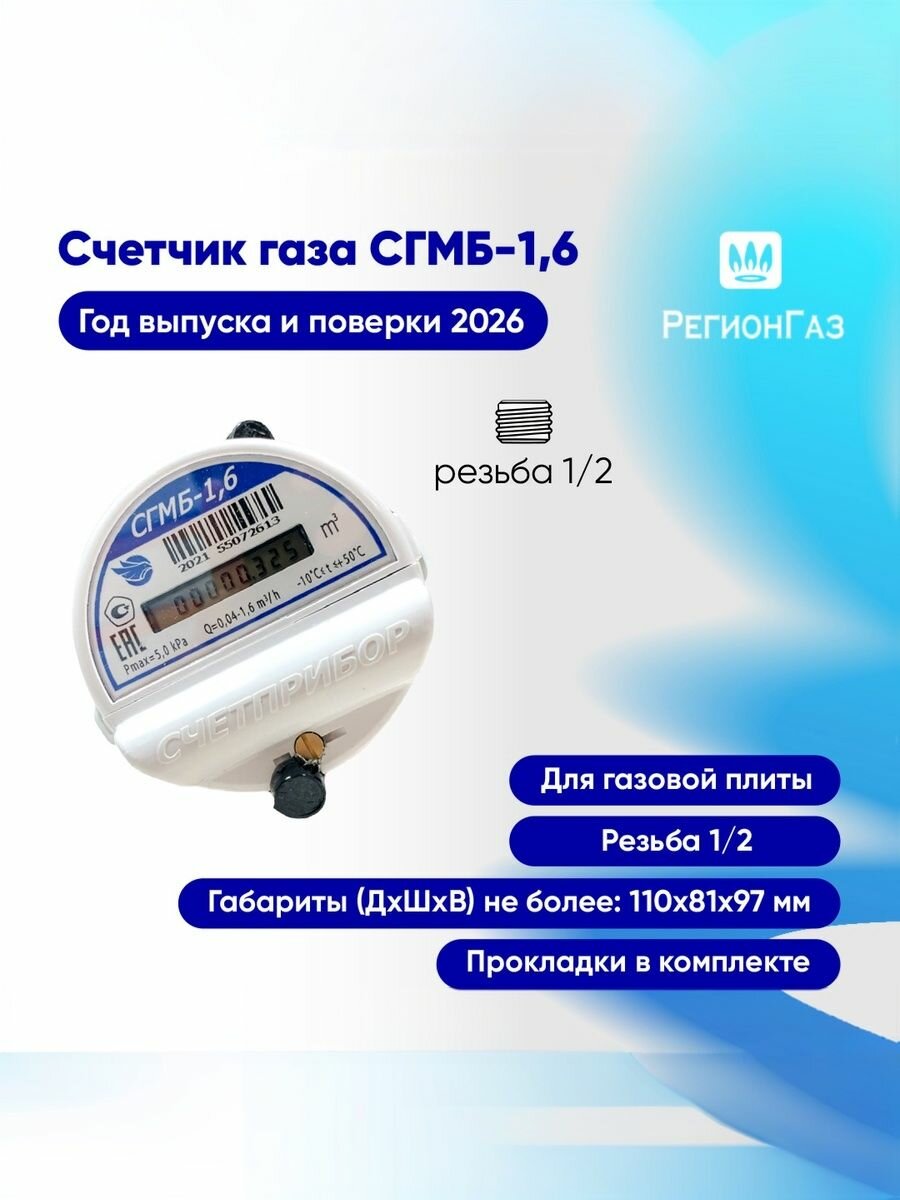 Счетприбор Счетчик газа Струйный, G1.6