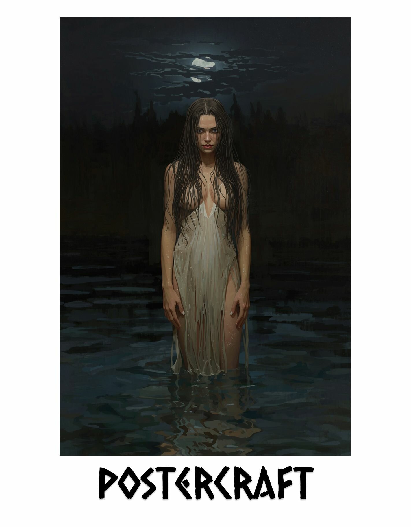 Постер "Заблудшая у воды" (Хоррор), 29.7х42см, А3, глянцевый