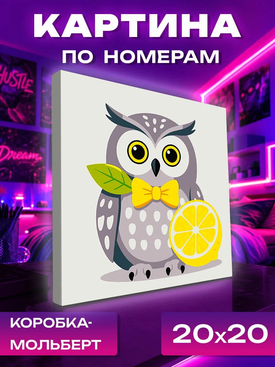 Картина по номерам маленькая Сова