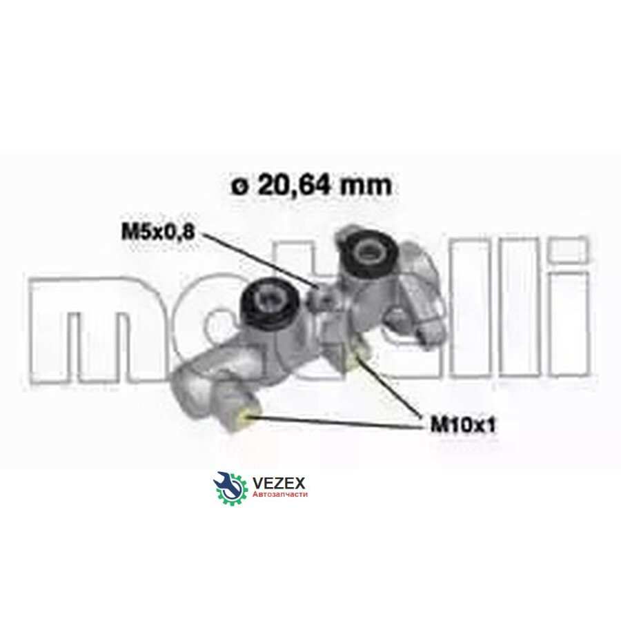METELLI 05-0513 Главный тормозной цилиндр (20,64 mm)