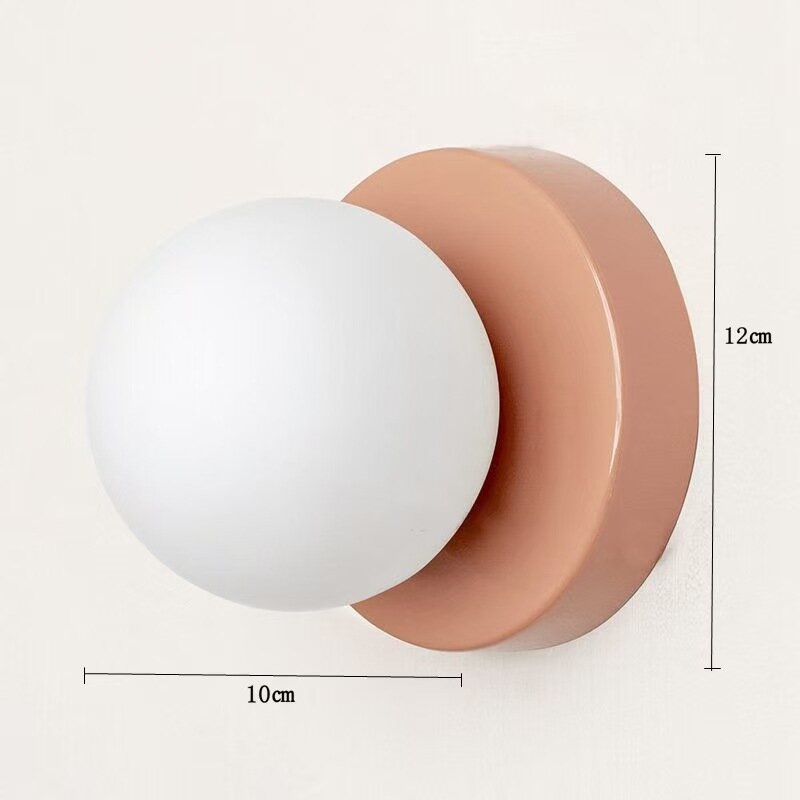 Настенный светильник KINLAMS Macaron Soft Style Теплый белый (2700-3500К), Розовый-Small size