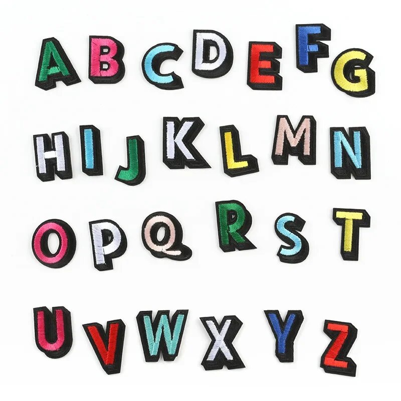 Набор из 26 нашивок-букв алфавита NYAConfetti 06-multicolour-A-Z