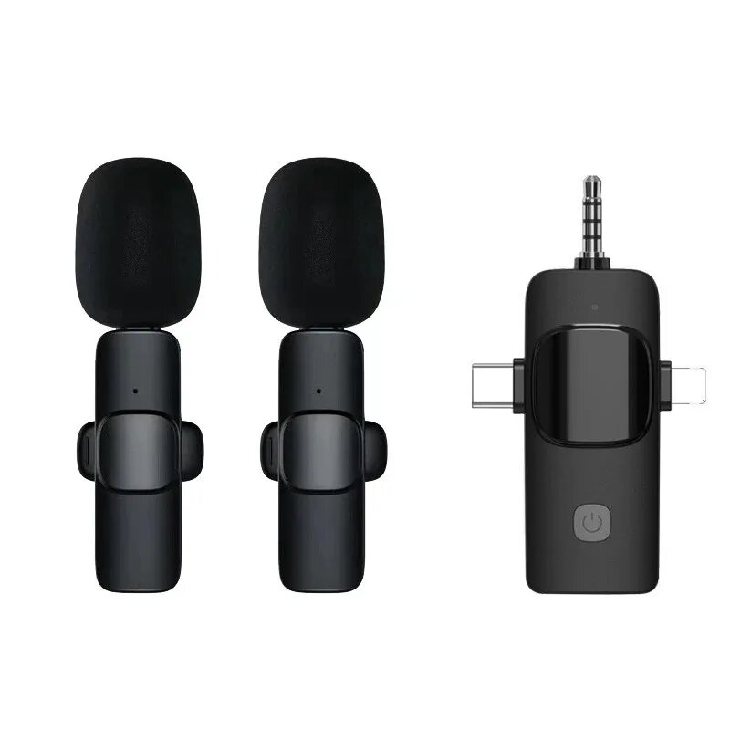 Беспроводной петличный микрофон для Android 2 Microphone-3 In 1