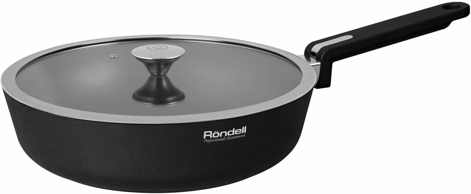 Сотейник Rondell Modern, объем 3.9 л, диаметр 28 см, с крышкой, черный (RDA-1724)