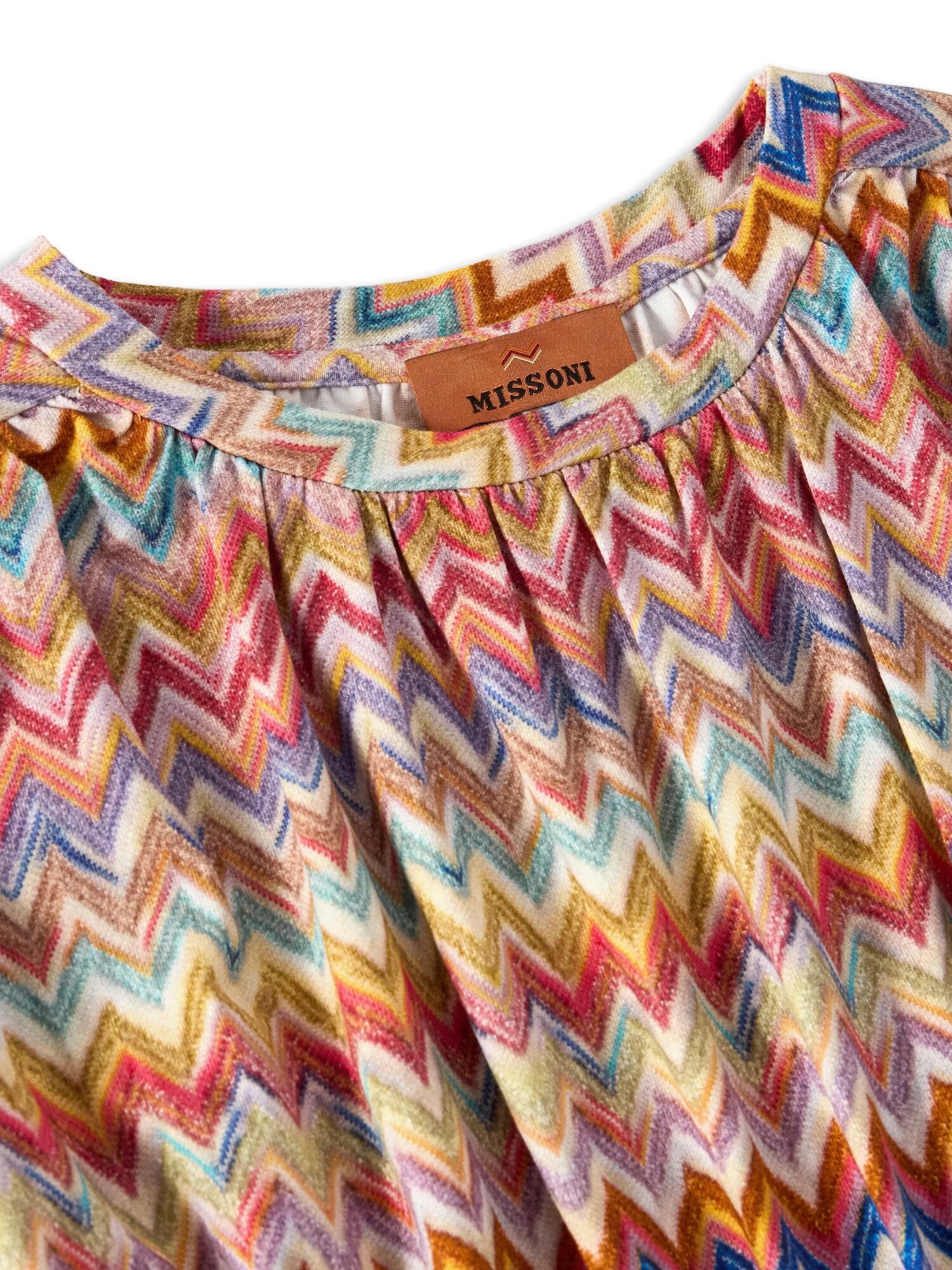 Платье Missoni Zigzag-print elasticated dress, размер 10 лет, розовый — фото 1