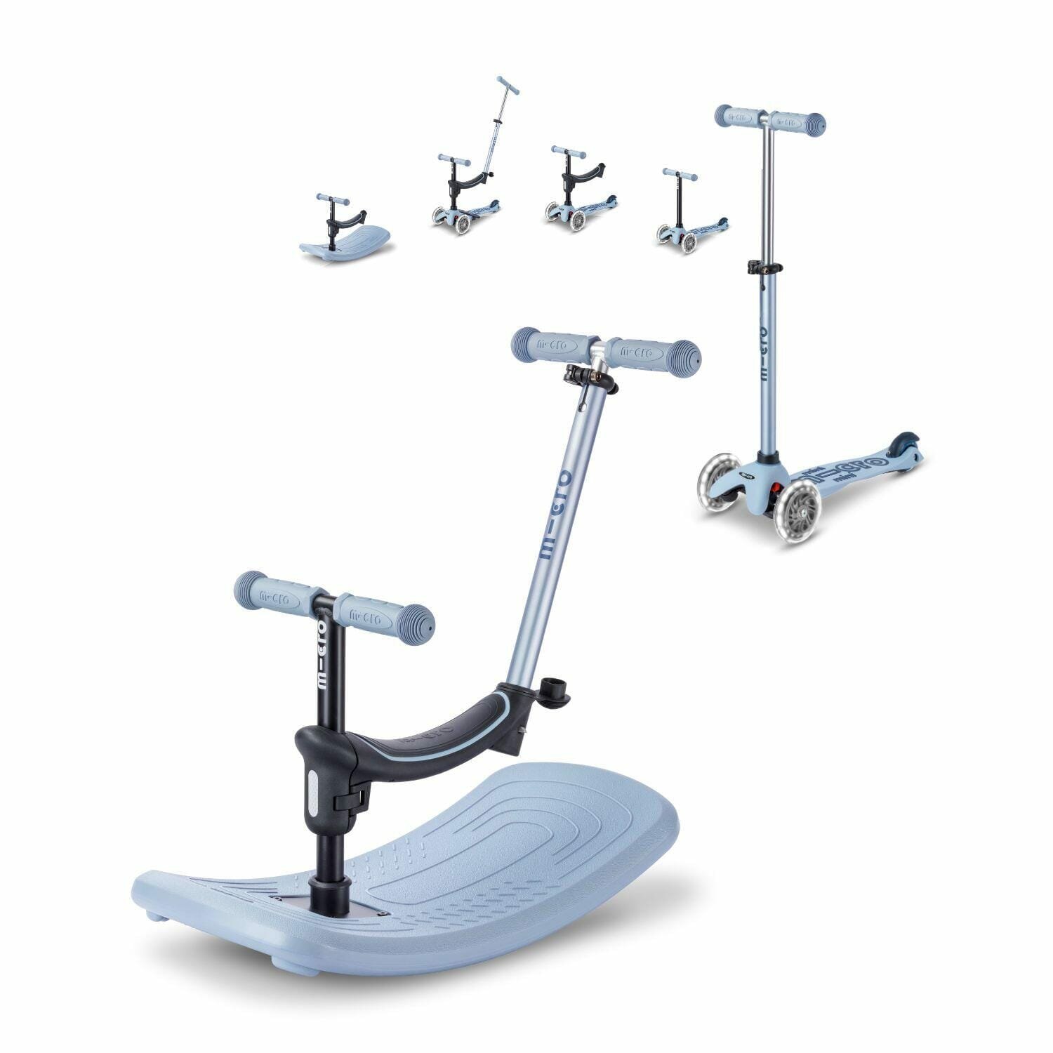 DECATHLON самокат Micro Mini Rock&Go LED, ocean slate