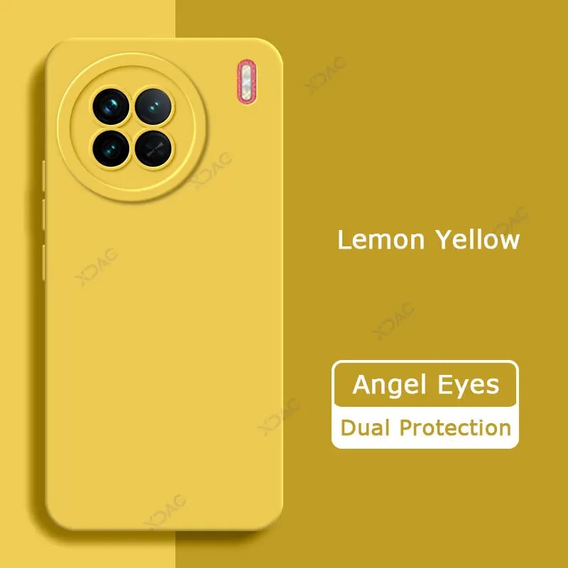 Чехол для VIVO X90 Pro, Lemon Yellow, Angel Eyes, Dual Protection