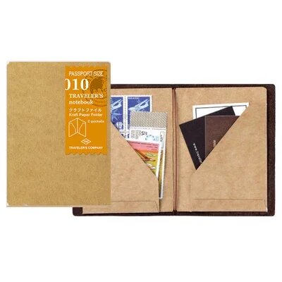 MIDORI блокнот для путешественников паспортная версия Коричневый, 010 Kraft paper bag