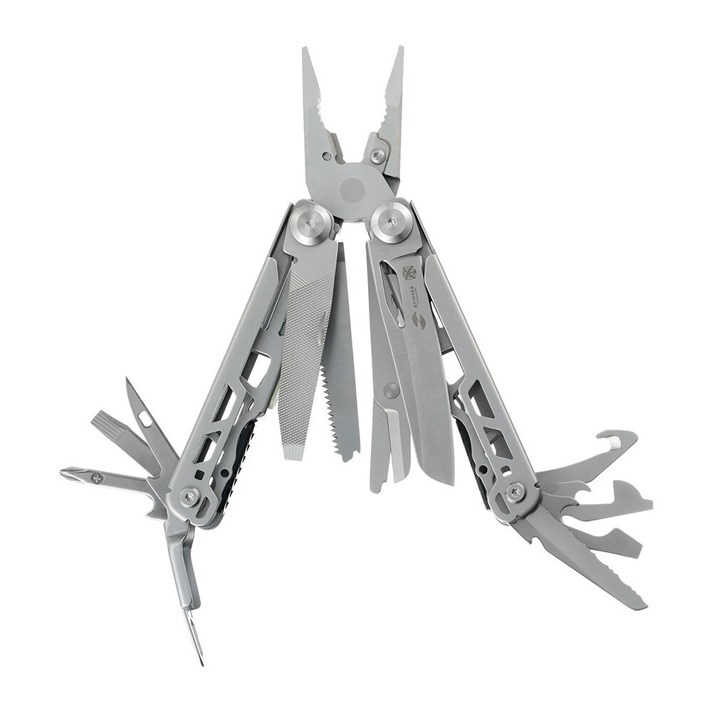 Stinger MT-GHK20-1A Мультитул stinger, 110 х 22 мм, 22 функции, сталь, серебристый, в картонной коробке, в комплекте нейлоновый чехол