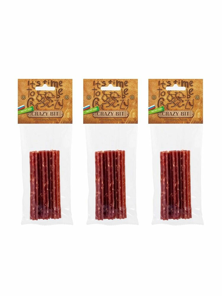 Titbit Мясные трубочки с уткой Crazy Bit, для средних собак, 60 гр, 3 уп