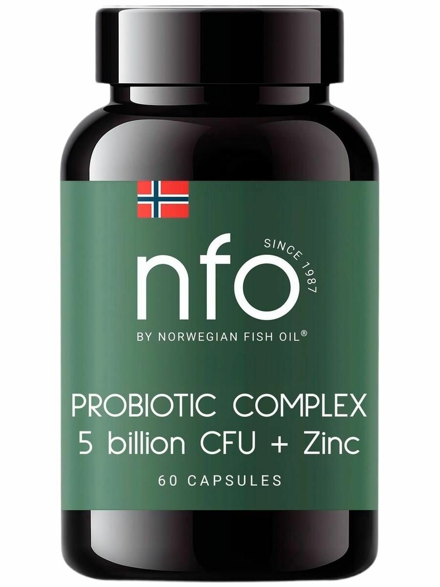 NFO PROBIOTIC COMPLEX 5 billion bacteria / NFO Пробиотик Комплекс 5 миллиардов бактерий, 60 капсул