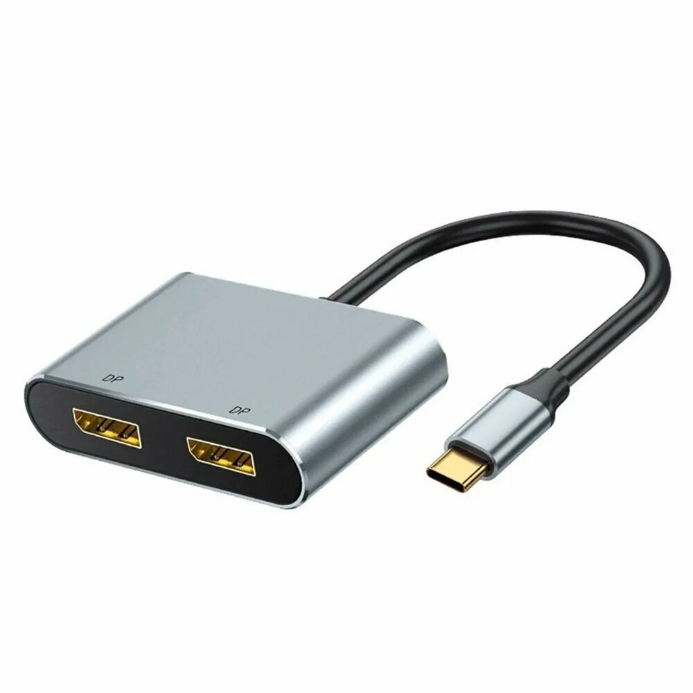 (O C V Q) Адаптер-Разветвитель USB-C На Два DisplayPort 8K, Type-C