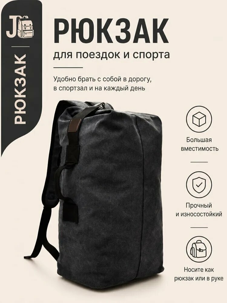 Холщовый рюкзак для мужчин и женщин, с ручкой, для города и путешествий