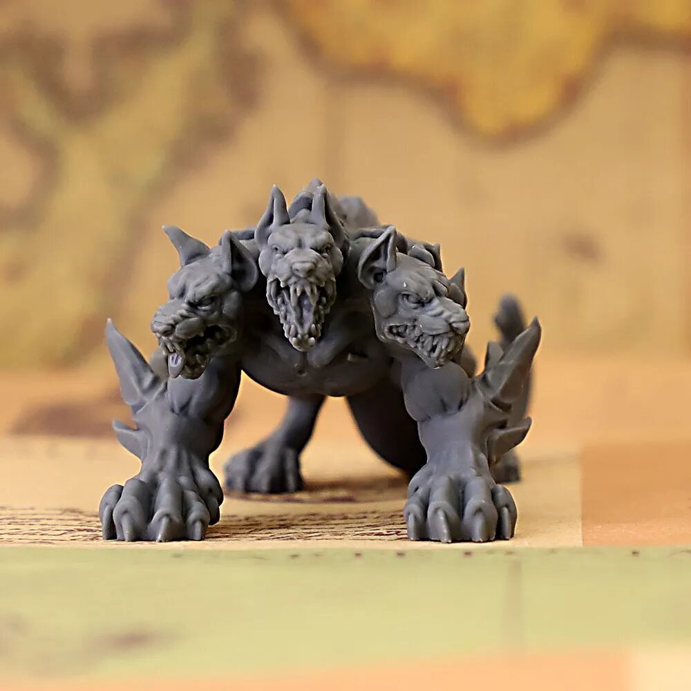 Дракон и Подземный город (D & D) Миниатюрная боевая модель Три собаки
