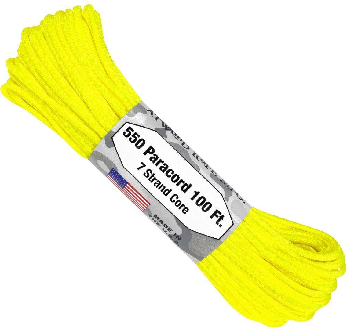 Паракорд Atwood Rope MFG 550 Neon Yellow, 30 м