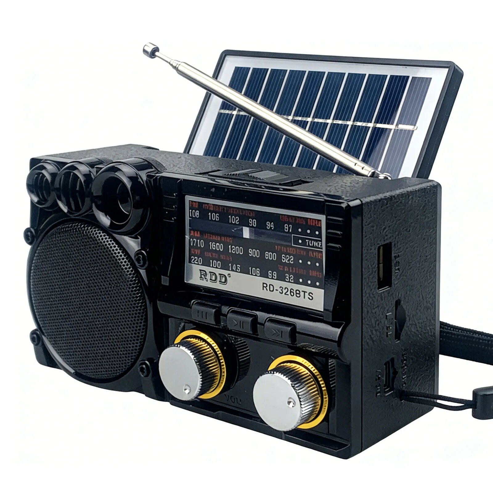 Портативный FM AM SW Радио Солнечный радиоприемник Bluetooth Динамик TF Карта USB накопитель MP3 Музыкальный плеер Аккумуляторная батарея