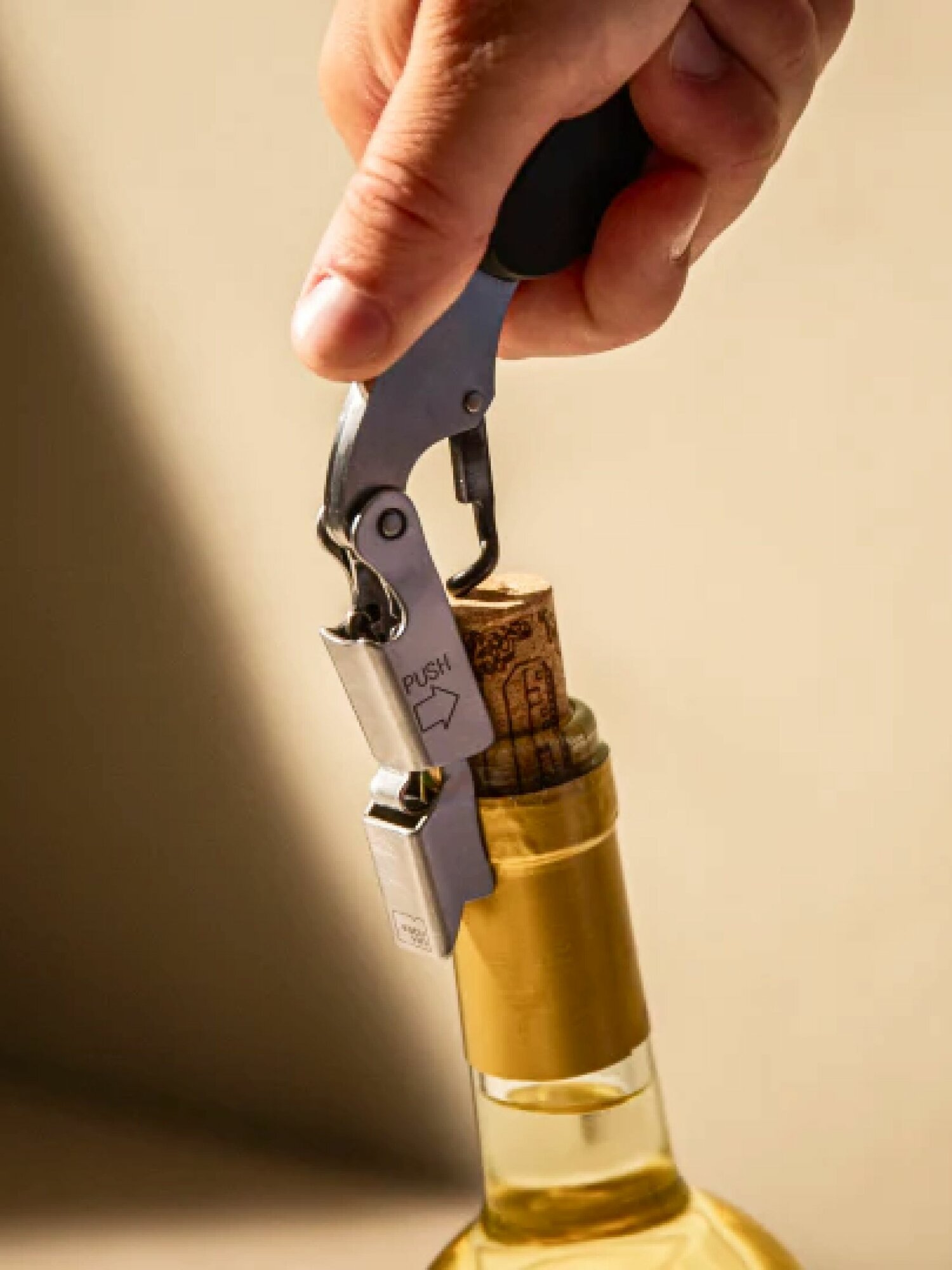 Штопор для вина Waiter's Corkscrew Push Large — фото 1