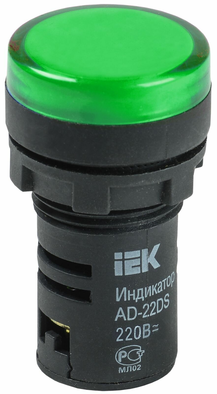 Лампа светодиодная IEK AD22DS LED, матрица 22 мм, зеленая, 24 В, AC/DC