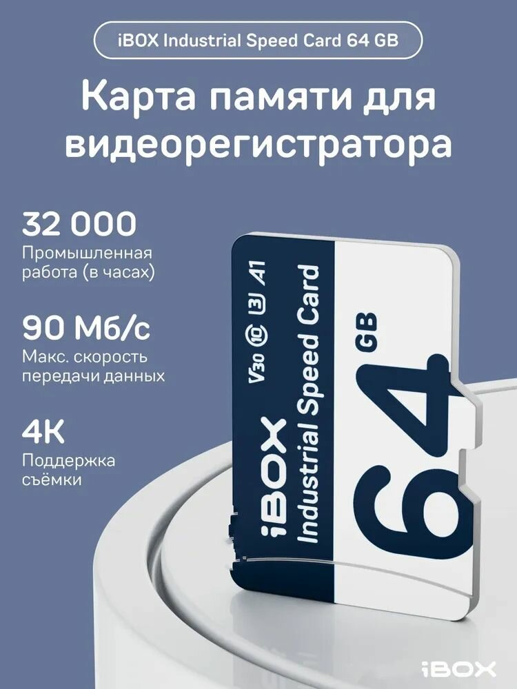 IBOX Карта памяти microSDXC Industrial Card 64 GB