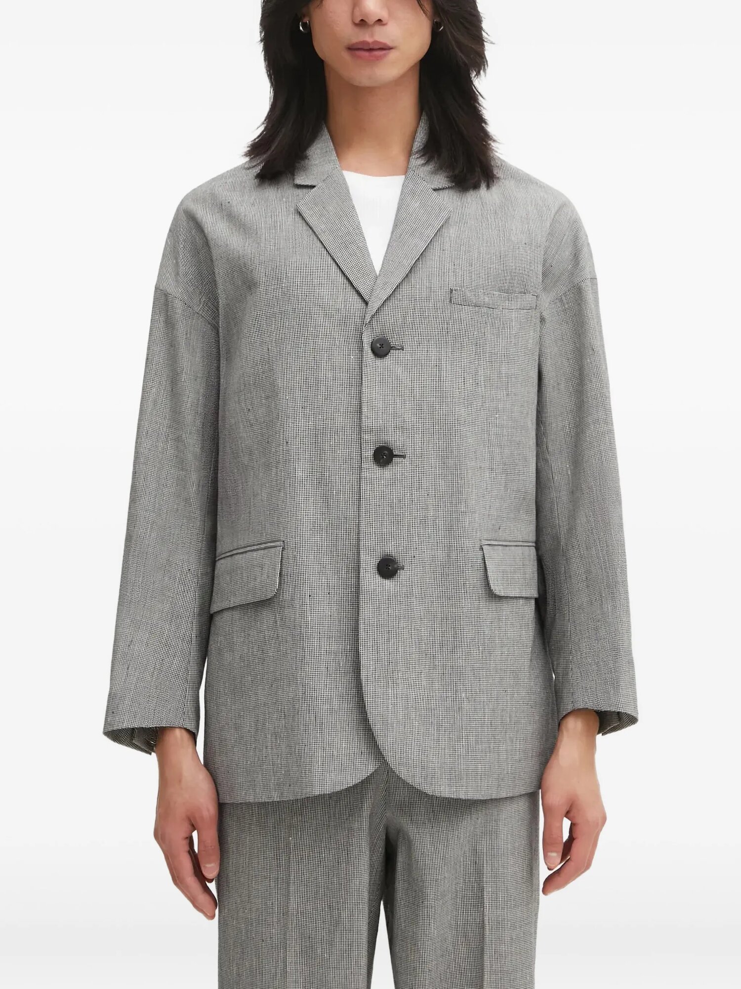 Комбинезон Micro-check notched-lapels suit