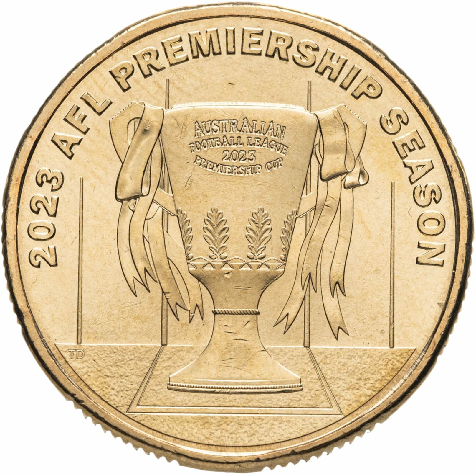 Австралия 1 доллар 2023 Мужское Первенство "Футбольная лига" АФЛ Футбол, Алюминиевая бронза, в сохранности UNC