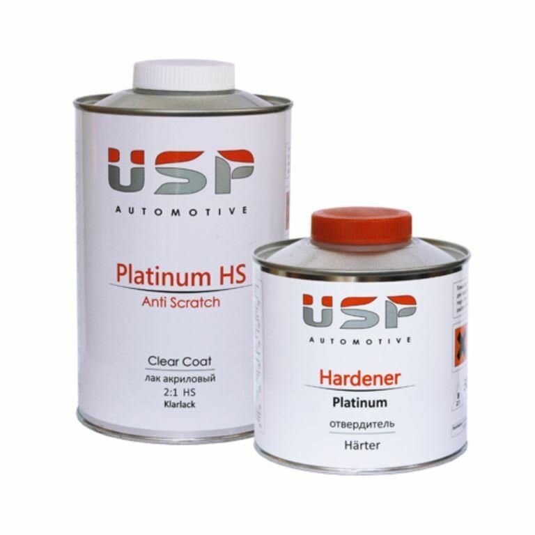 Лак акриловый USP Platinum HS 2:1 Anti Scratch 1 л. + отвердитель 0,5 л.