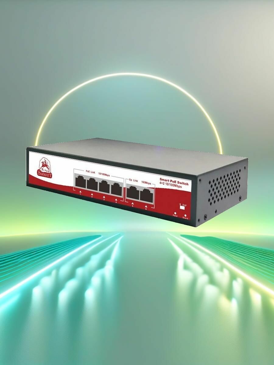 SLINEX Коммутатор SR-PS0420FBL, черный
