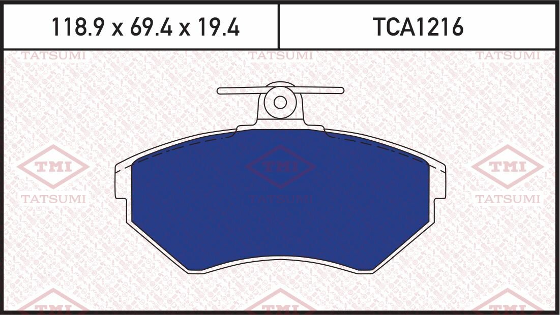 TCA1216 Колодки тормозные VAG A4/GOLF 3/PASSAT 95- перед.