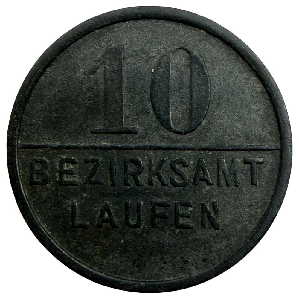 Германия, Германская империя, Лауфен 10 пфеннигов 1918 г. (Без даты)