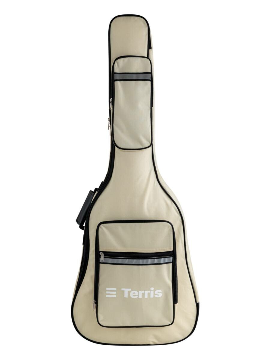 TERRIS GBA-05-BG - чехол для акустической гитары, 3мм утепления, цвет бежевый