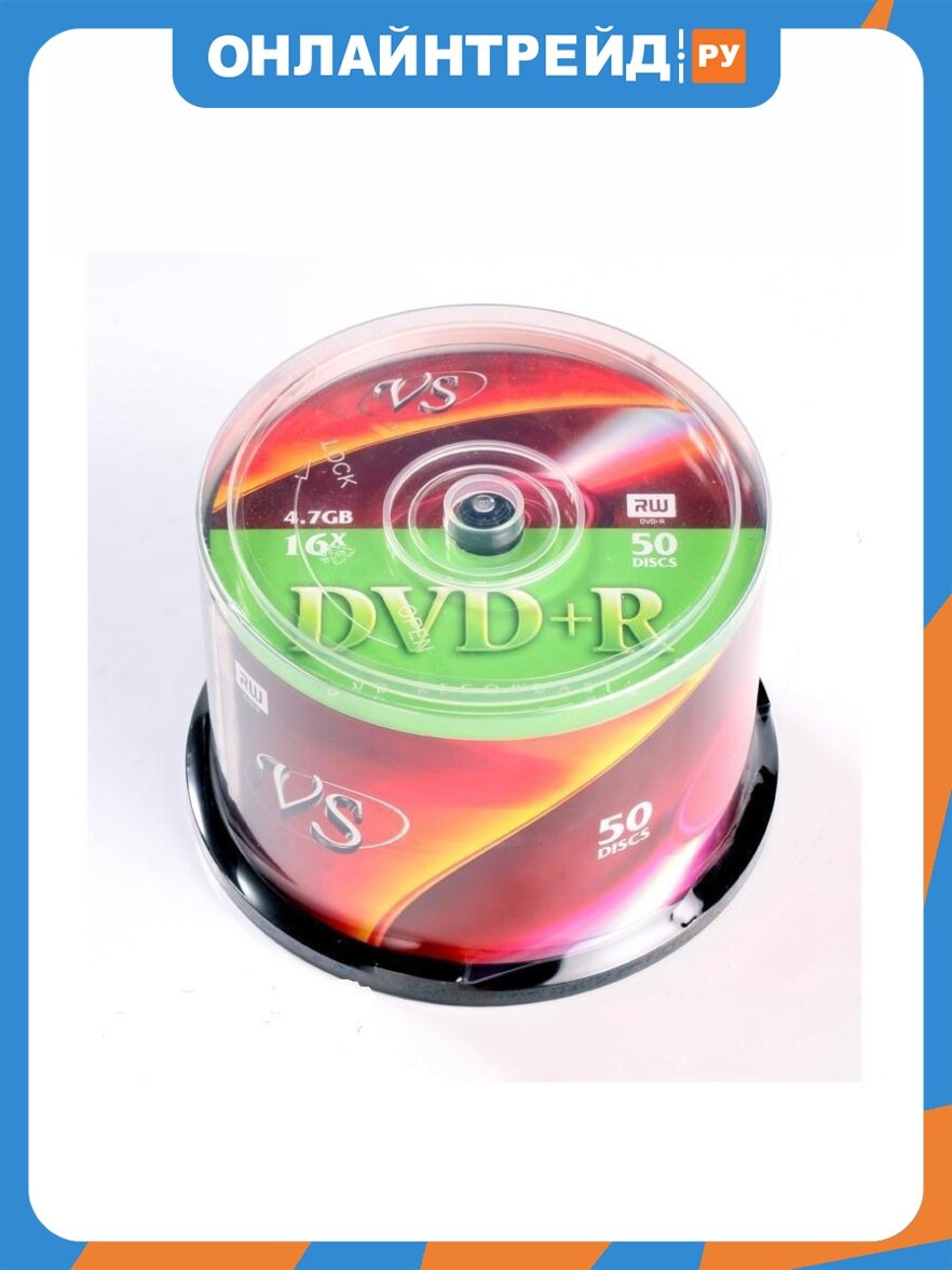 Диск VS DVD+R 4,7 GB 16x CB/50