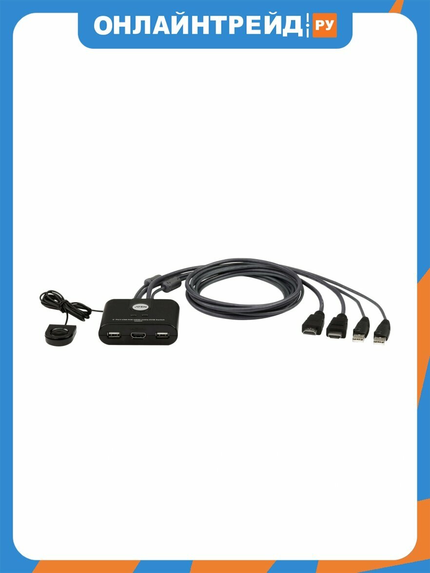 Переключатель Aten 2-Port USB FHD HDMI Cable KVM Switch