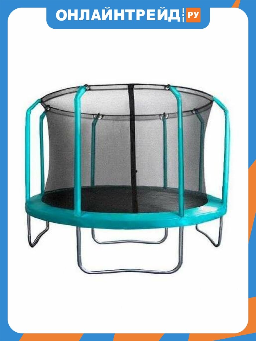 Батут с защитной сеткой Perfetto Sport PREMIUM STRONG 10 диаметр 3,0 м зелёный