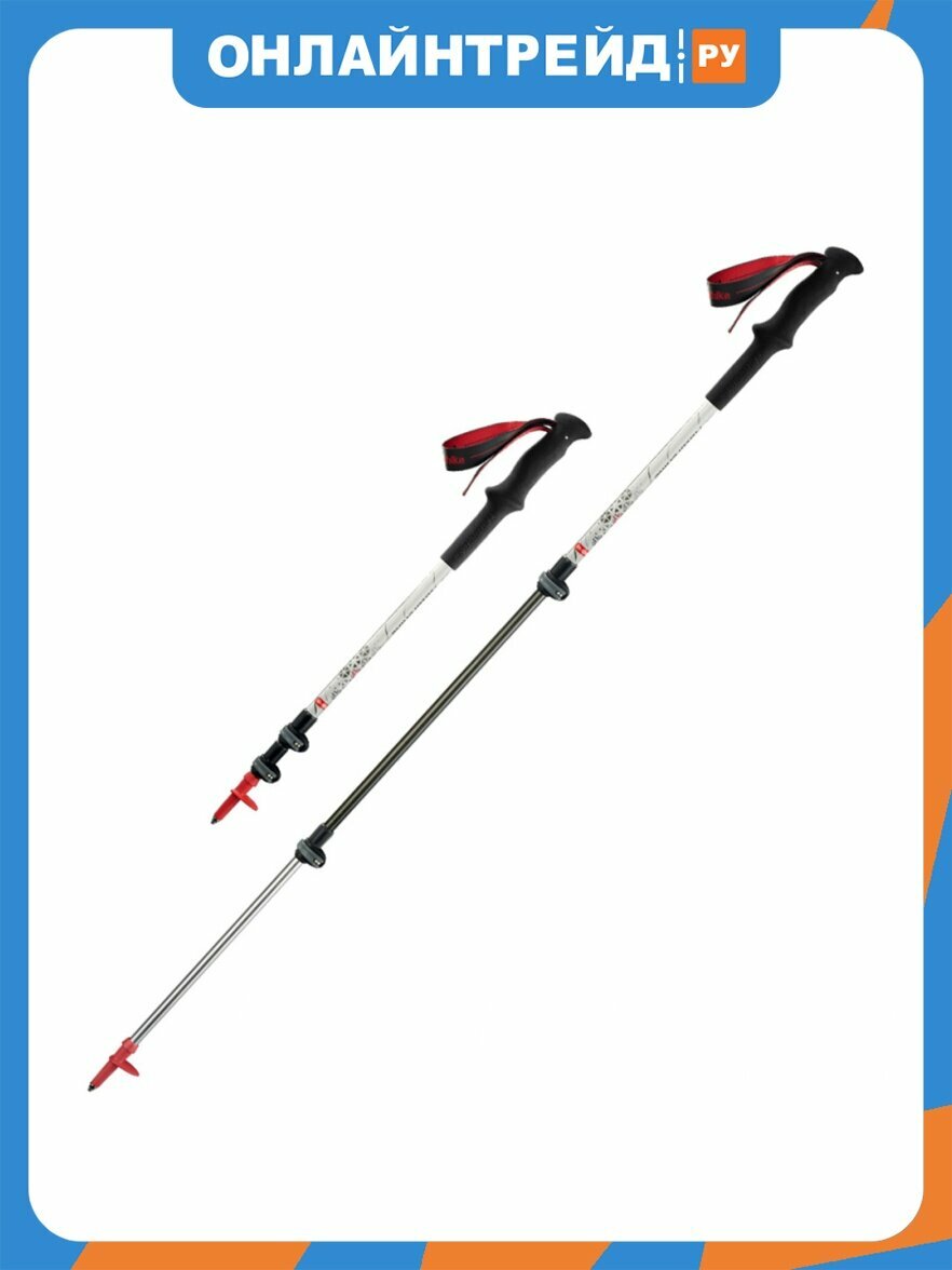 Naturehike Палка треккинговая NH17D006-D Carbon-AL Hoar UL 60-120см белый