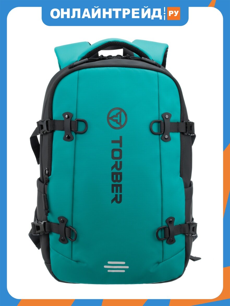 Рюкзак спортивный Torber Xtreme 18", зелёный/чёрный, 31 х 12 х 46 см, 17л