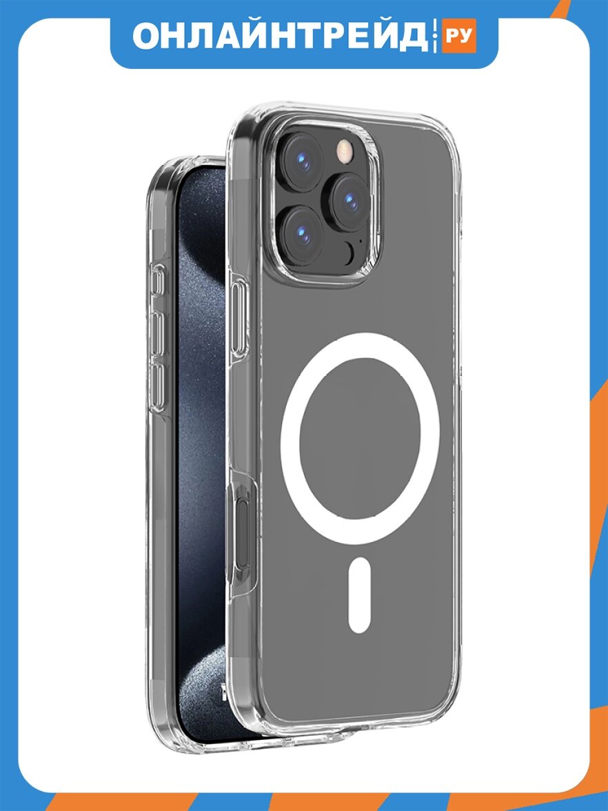 Чехол Deppa для Apple iPhone 16 Pro Max, Gel Origin, MagSafe, прозрачный