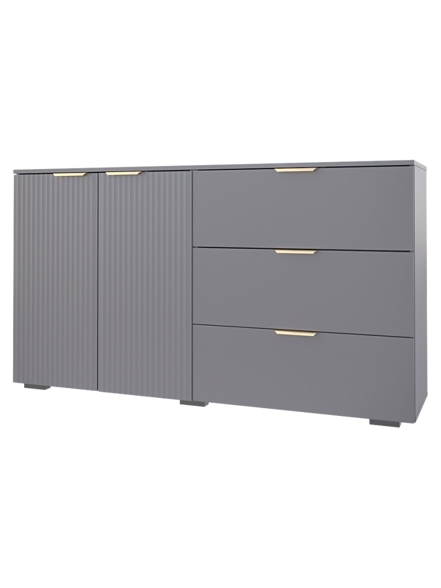 Комод Homegrad Фиеста 1602х890х403 (Графит/ Графит Софт)