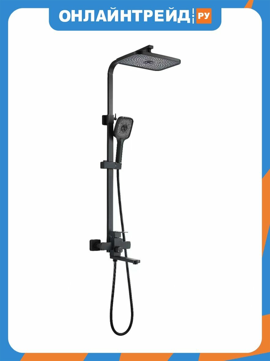 Душевая система Shevanik S7036H, черный