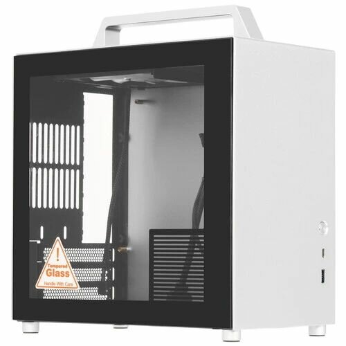 Компьютерный корпус JONSBO T8 PLUS (T8PLUSSilver) серый - Нестандартный, Mini-ITX, USB 3.2 Gen 1 Type-A, USB 3.2 Gen 2 Type-C