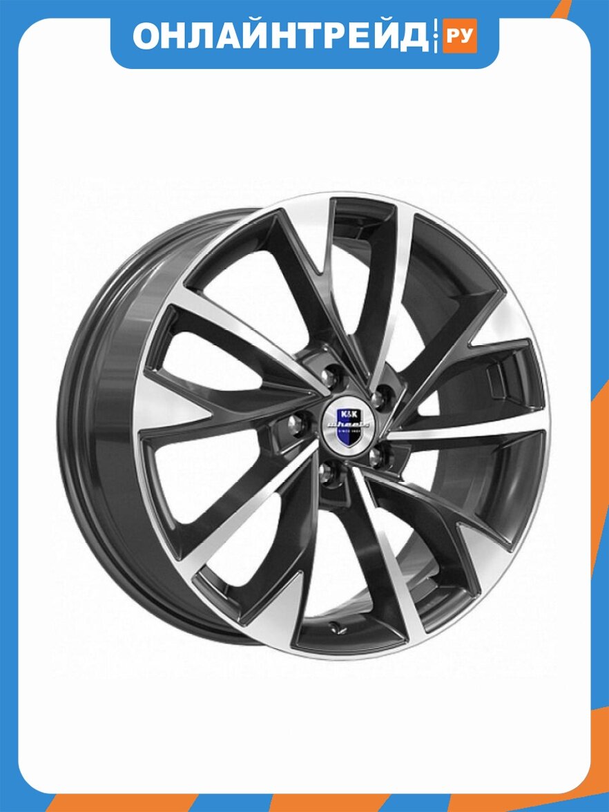 Диск K&k Роквуд 7x17/5x110 D63.35 ET48.5 алмаз чёрный