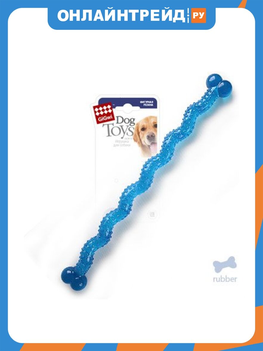 Игрушка для собак Gigwi Косточка резиновая длинная 48см, серия CATCH & FETCH