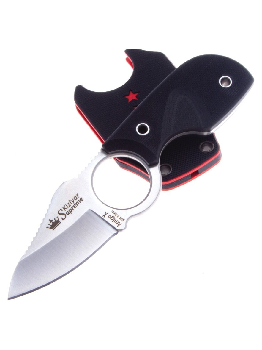 Нож шейный Kizlyar Supreme Amigo X (G10) AUS-8, Satin