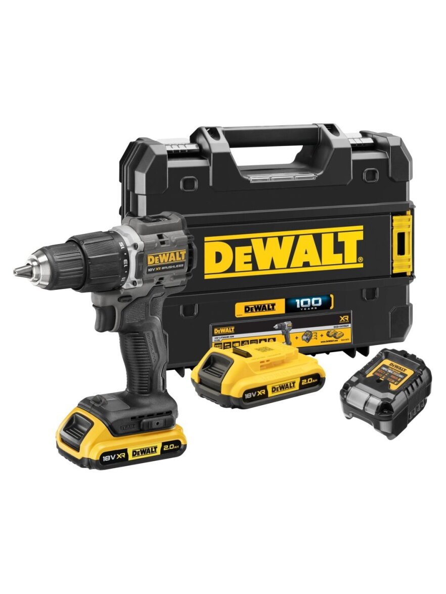 Дрель-шуруповерт аккумуляторная ударная Dewalt DCD100D2T-QW