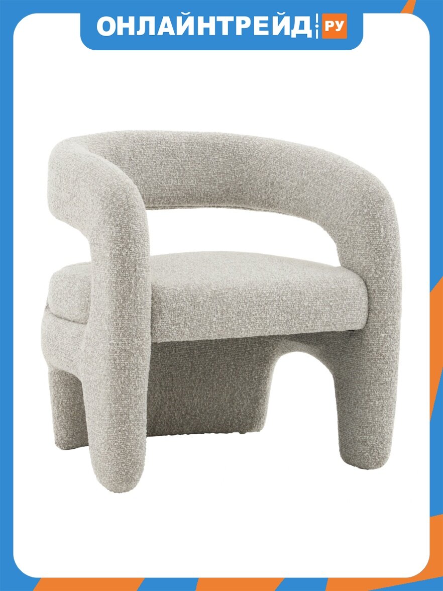 Кресло Stool Group лаунж Bones, серебристый