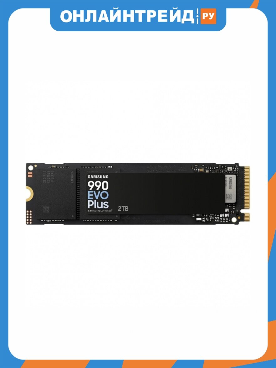 SSD диск Samsung 990 EVO Plus, 2000Gb, M.2 2280, PCI-E 4.0 x4/5.0 x2 (MZ-V9S2T0BW)