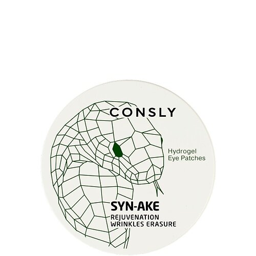 CONSLY Патчи для области вокруг глаз гидрогелевые с пептидом Syn-Ake Hydrogel Eye Patches, 60 шт.