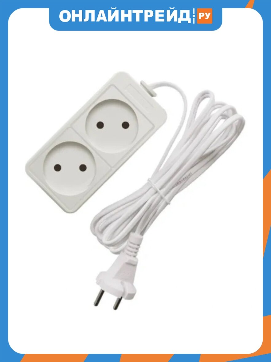 Удлинитель Союз 2х3м без заземл. 10А IP20 2.2кВт, 481S-1203