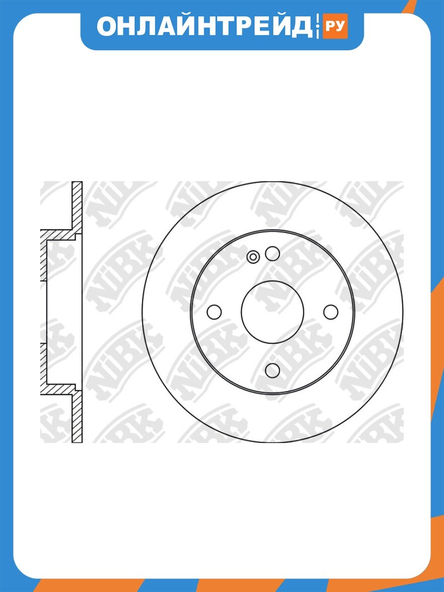 Диск тормозной Nibk для HYUNDAI Solaris (10-) KIA Rio (11-) задний (упак 2)