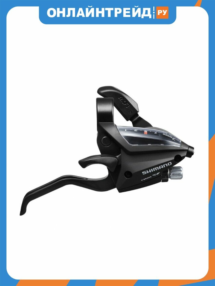 Шифтер/Тормозная ручка Shimano Tourney, EF500, прав, 7ск, тр, цв. черный