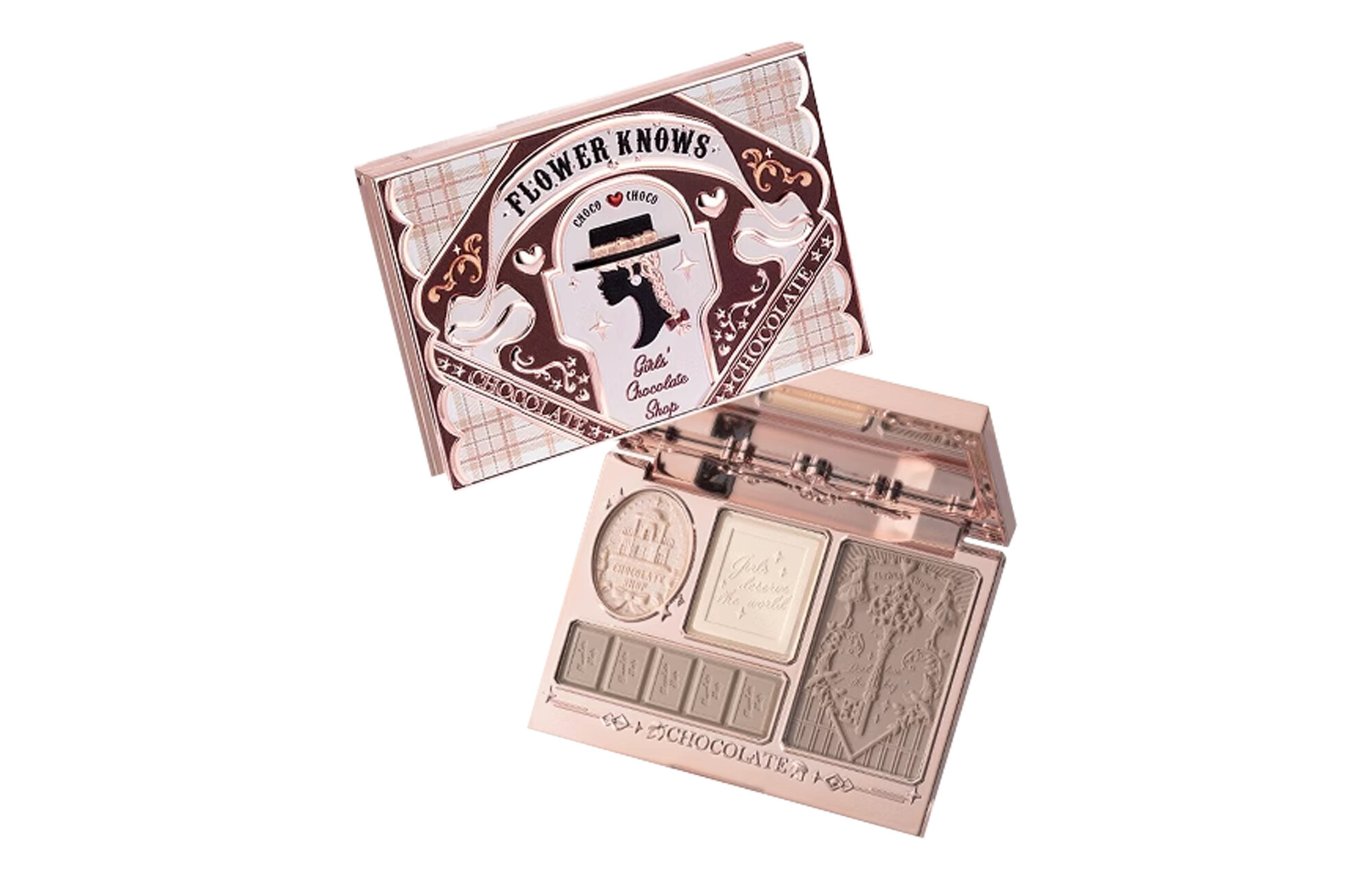 Хайлайтер и скульптор женский Flower Knows Chocolates Contouring Palette, 16 г